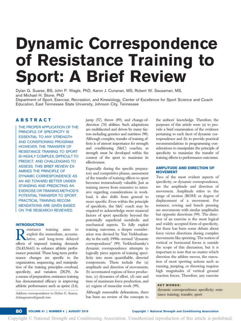 dynamic_correspondence_of_resistance_training_to.7 | PDF | Strength ...