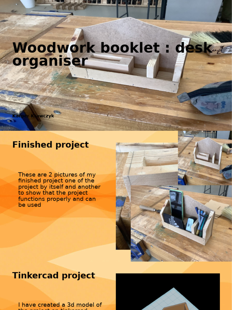 Desk Organiser Portfolio | PDF | Woodworking | Tools