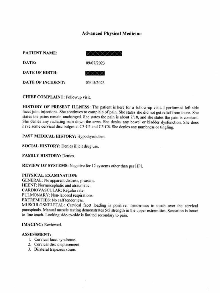 Exhibit 5 - Advanced Physical Medicine - Records | PDF | Chiropractic ...