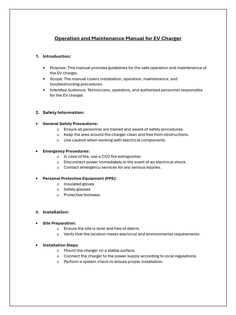 Operation and Maintenance Manual | PDF | Battery Charger | Power Supply