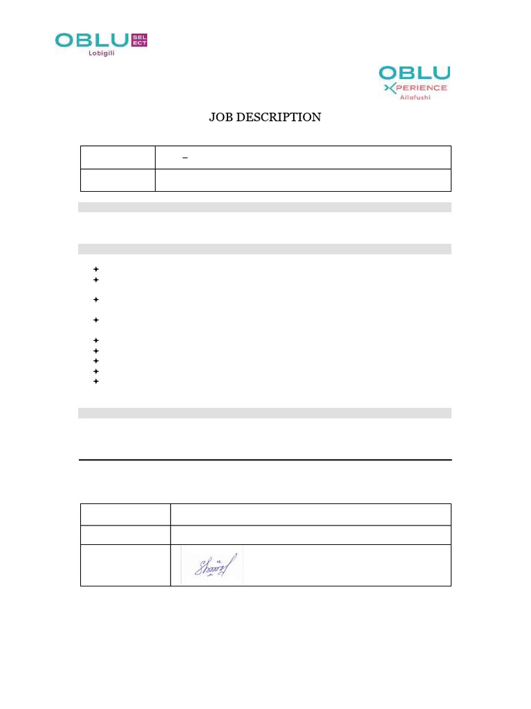 F&B Assistant Job Description | PDF