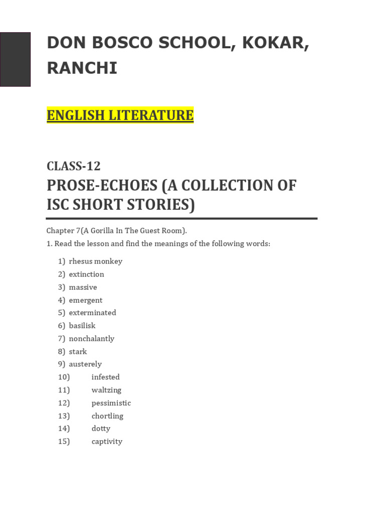 Class 12 English | PDF