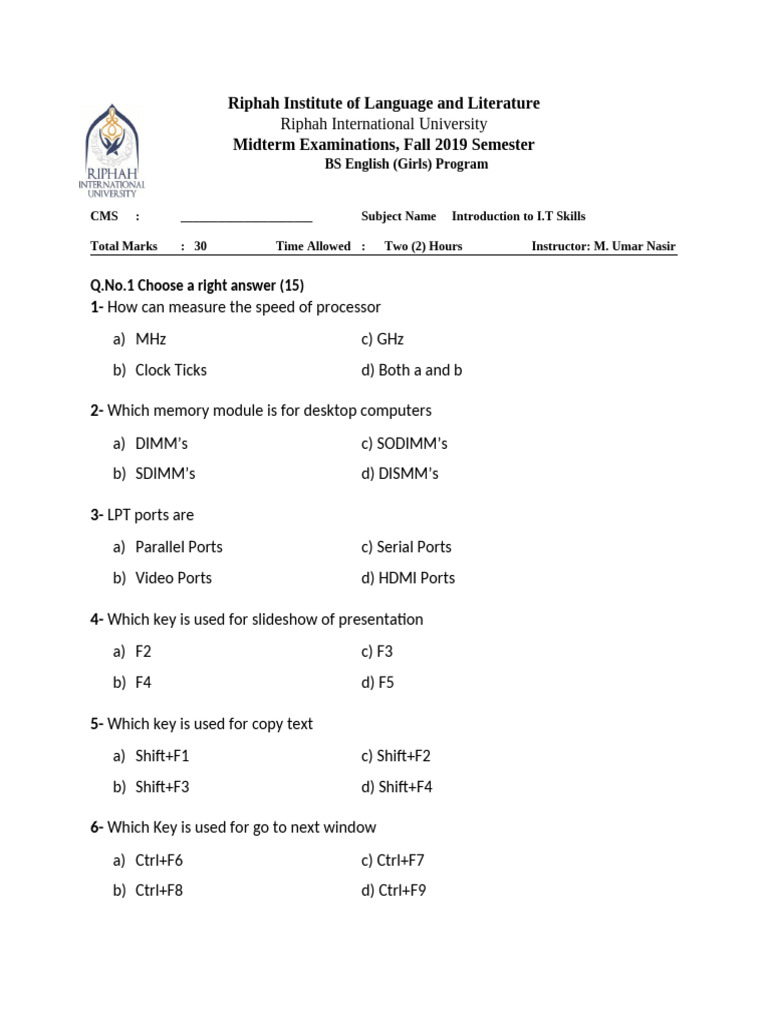 Computer Midterm of English Boys | PDF | Computing | Computer Hardware