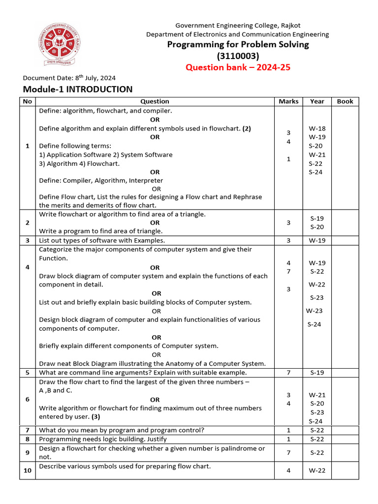 PPS GTU Question Bank | PDF | Computer Engineering | Software Development