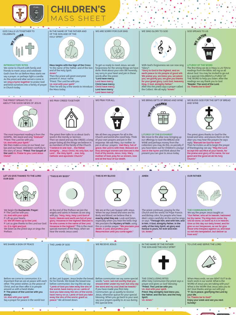 Children's Mass Guide for Stage 3 | PDF | Eucharist | Mass (Liturgy)