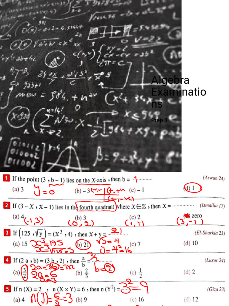 Presentation (Alg. Examinations Solved) | PDF