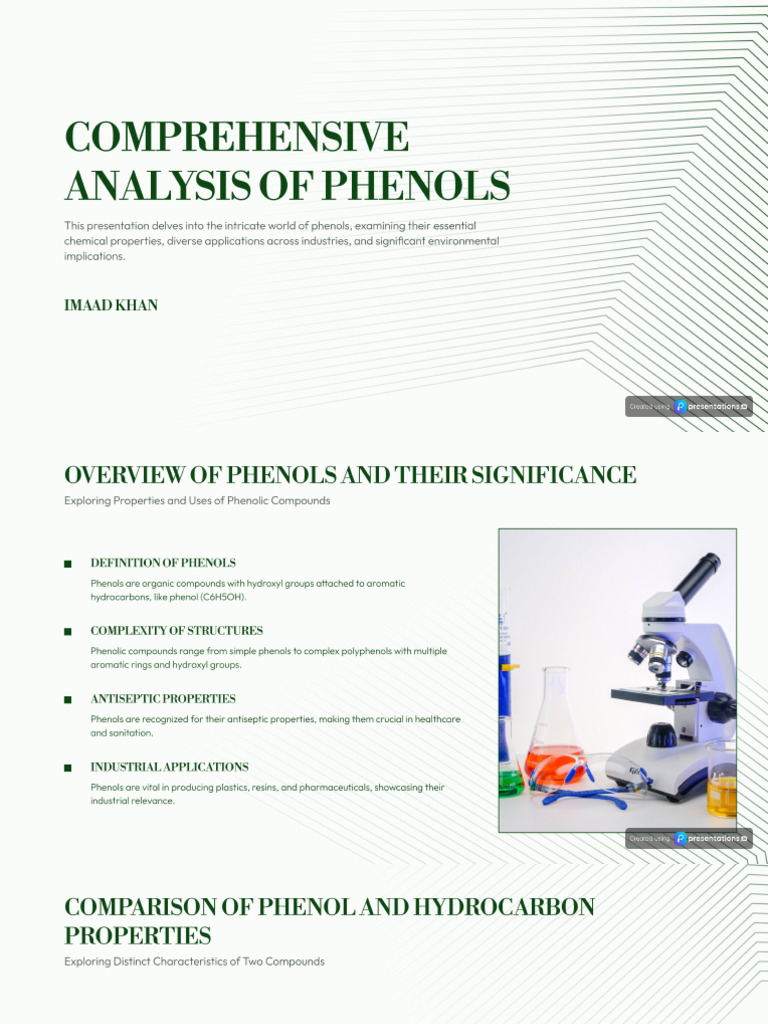 Project On Phenols Analysis | PDF