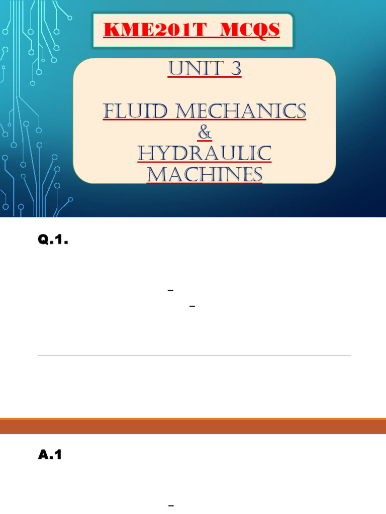Revision Unit 3 - Fluid Mechanic & Hydraulics Machine | PDF | Pump ...