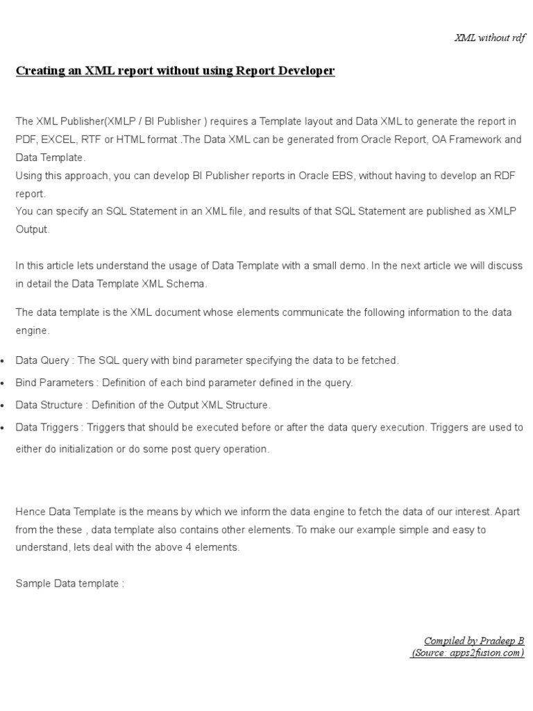 XML Step by Step - Pradeep | PDF | Xml | Resource Description Framework