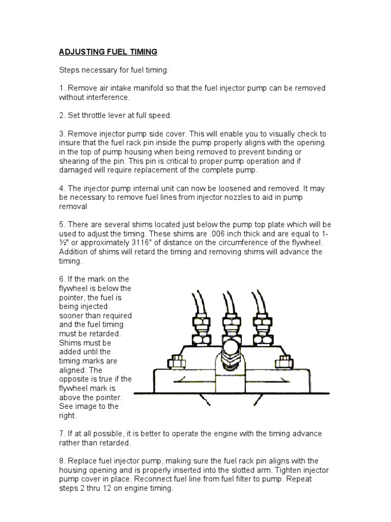 Adjusting Fuel Timing | PDF | Fuel Injection | Throttle