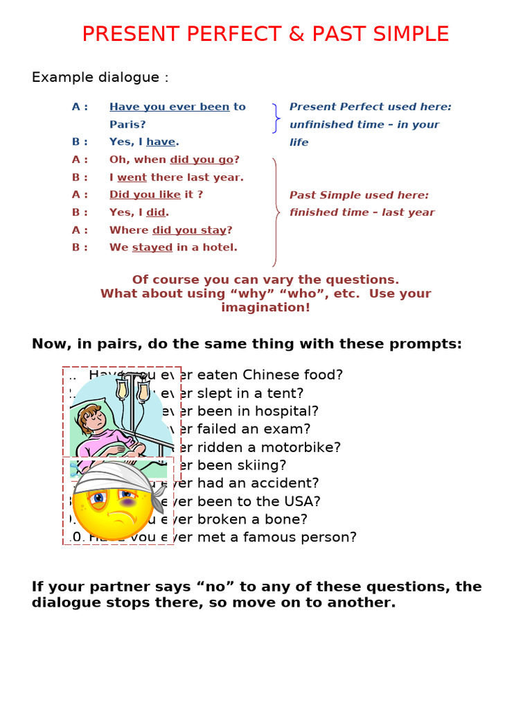 speaking present-perfect-or-past-simple-fun-activities-games-role-plays ...