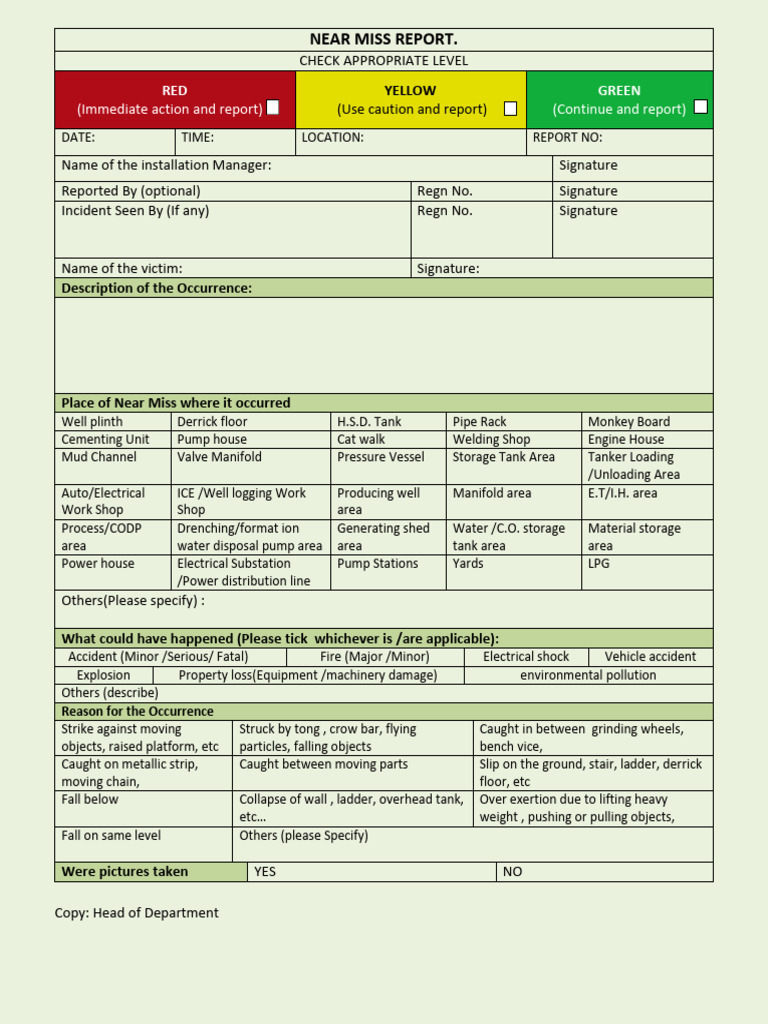 Near Miss Report Form - 25.08.16 | PDF