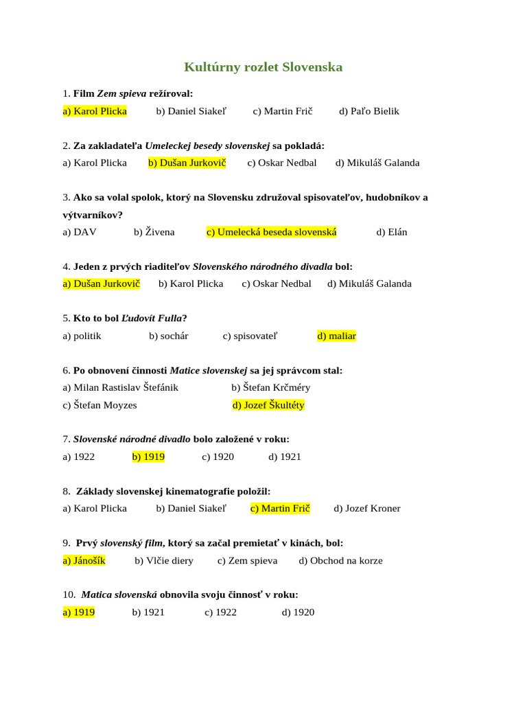 Kultúrny Rozlet Slovenska | PDF