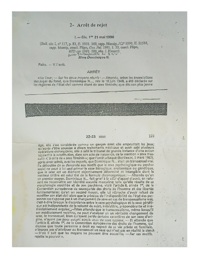 Arret - Rejet Dominique | PDF