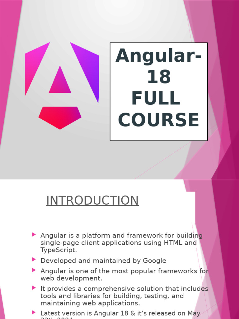 Angular 18 course | PDF | Document Object Model | Command Line Interface