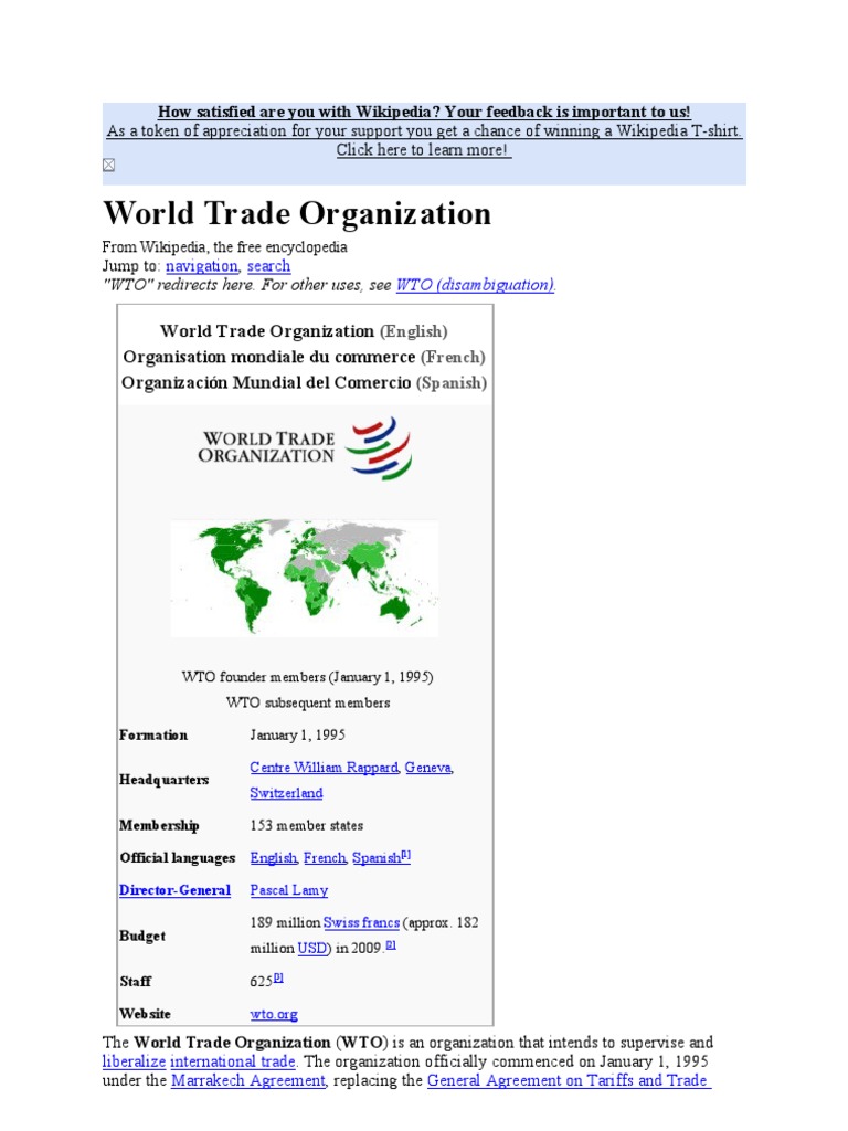 World Trade Organization | PDF | World Trade Organization | Doha ...