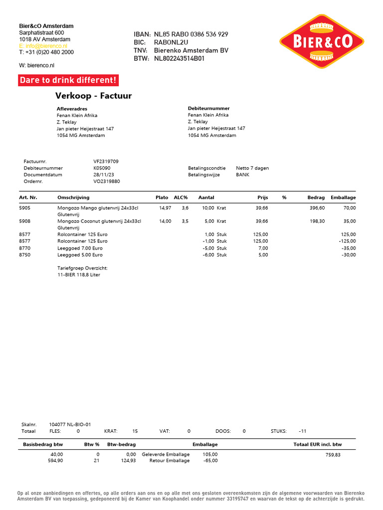 Factuur_Invoice VF2319709 - | PDF