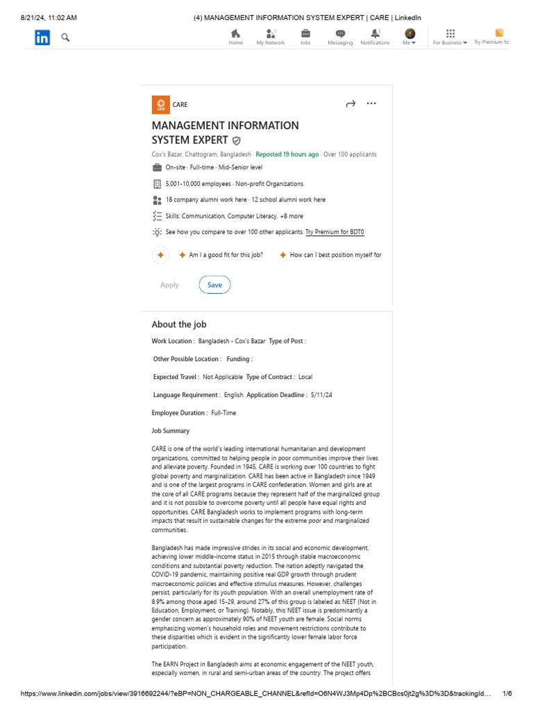 MANAGEMENT INFORMATION SYSTEM EXPERT _ CARE _ LinkedIn | PDF ...
