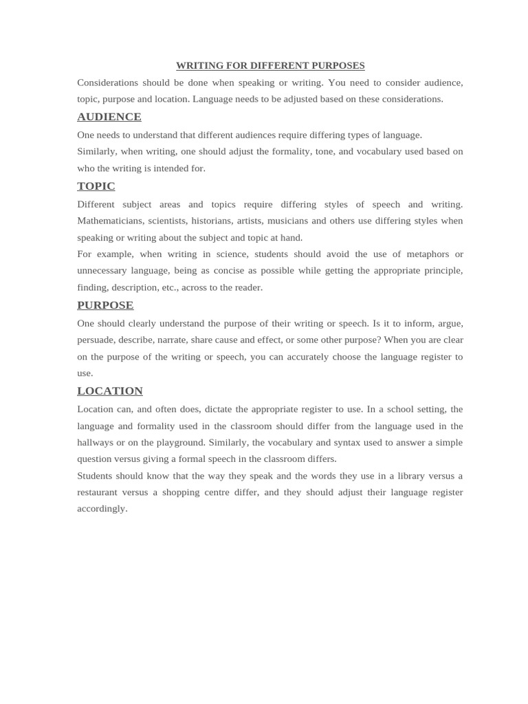 Adapting Writing for Diverse Audiences | PDF