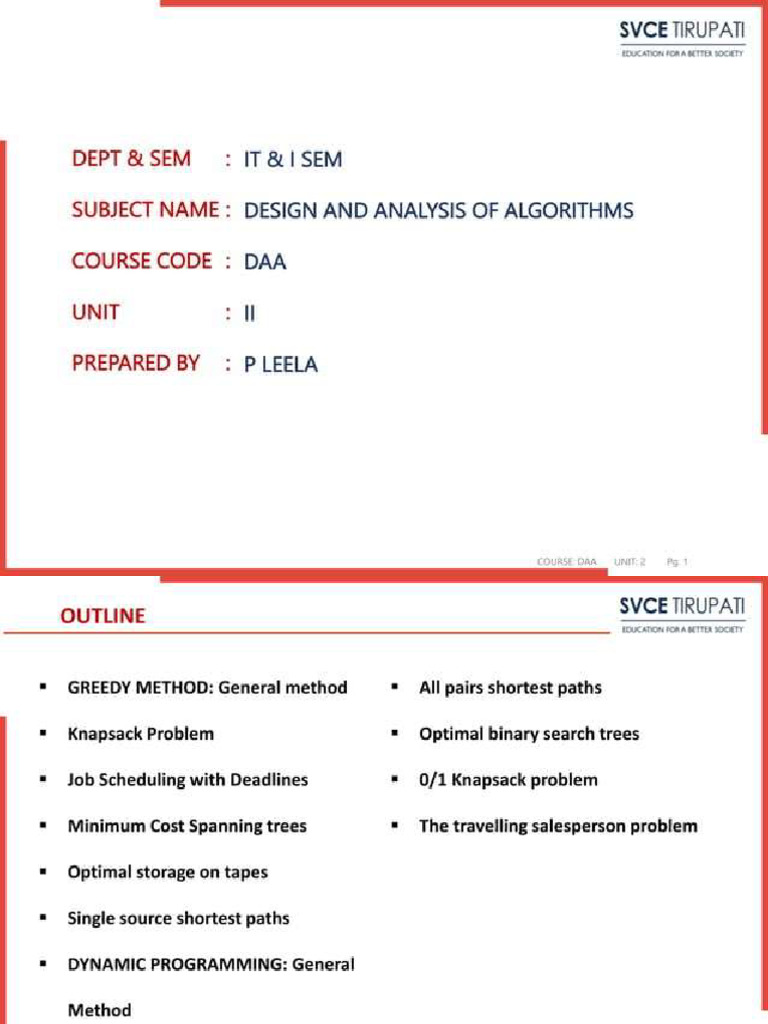 DAA UNIT-3 PPT | PDF