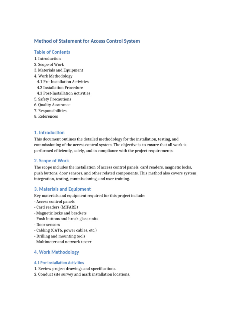 Access Control System Installation Guide | PDF | Access Control | Safety