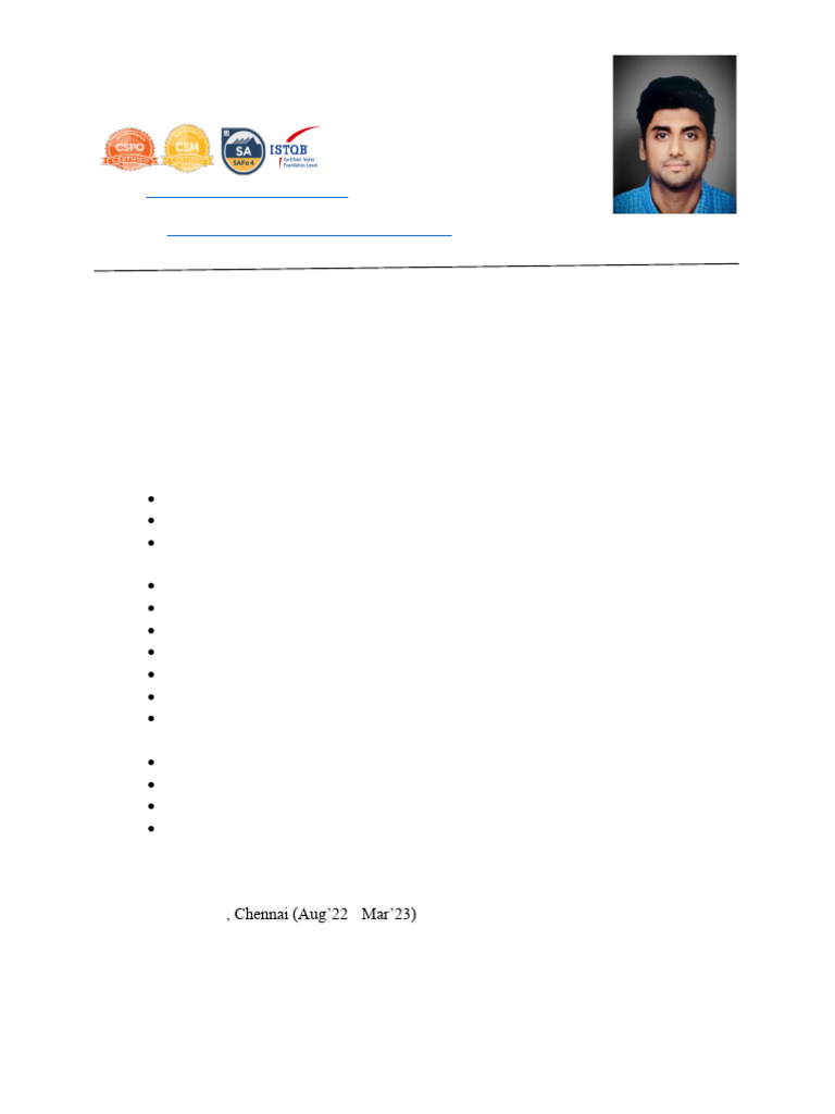 Ajeesh - Chandran - Mohana - Resume - SM - Ajeesh Chandran (Aje) | PDF ...