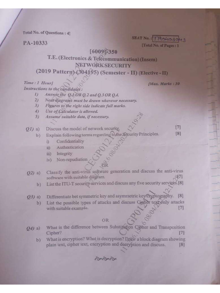 Ns Insem Sppu QP March 2023 2022-23 | PDF