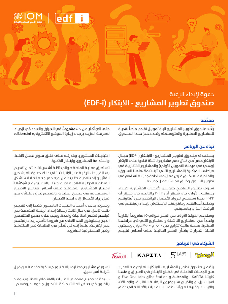 EDFi EOI Call Arabic | PDF