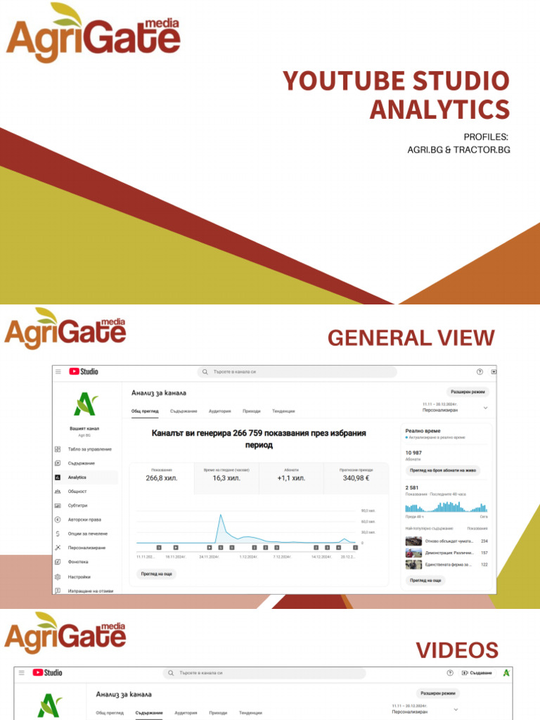 Youtube Studio - Reports | PDF