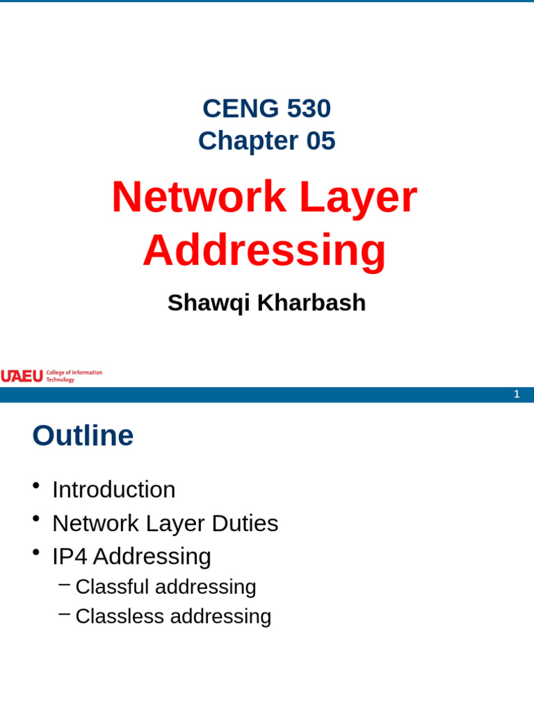 Network Layer & IPv4 Addressing | PDF | Router (Computing) | Internet Protocols