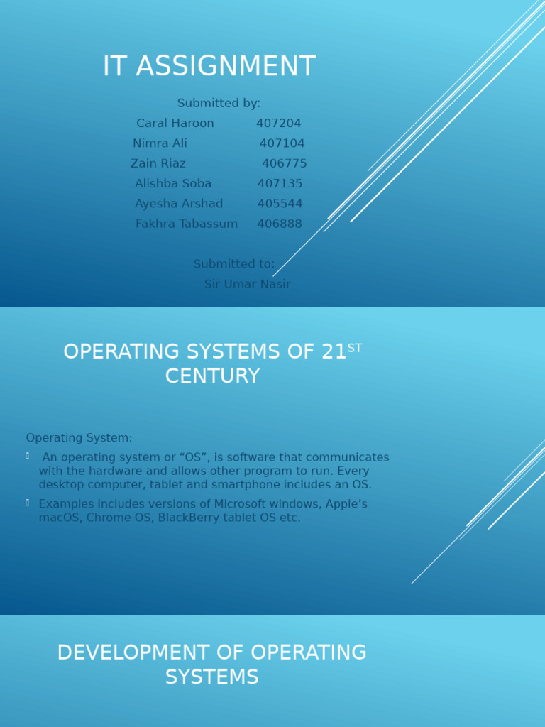It presentation slides | PDF | Operating System | Android (Operating System)