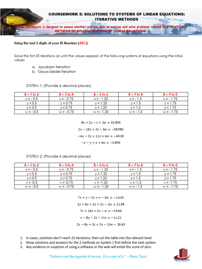 2024ft Cw-5 Iterative Methods - Wednesday | PDF | Numerical Analysis | Algorithms And Data ...