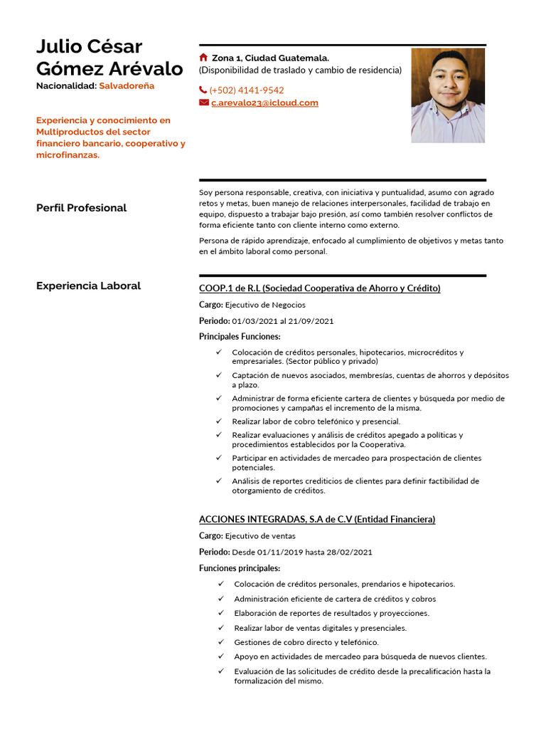 CV 2023 PDF | PDF | Bancos | Marketing