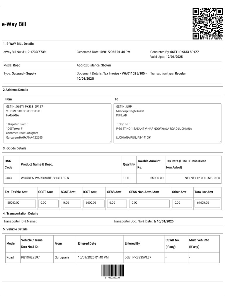 E-Way Bill System (1) | PDF | Payments | Governance