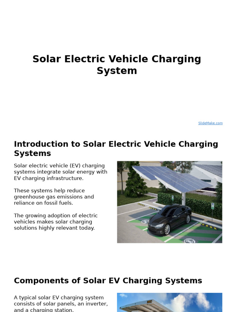 Solar Electric Vehicle Charging System 3 | PDF | Solar Power | Electric ...