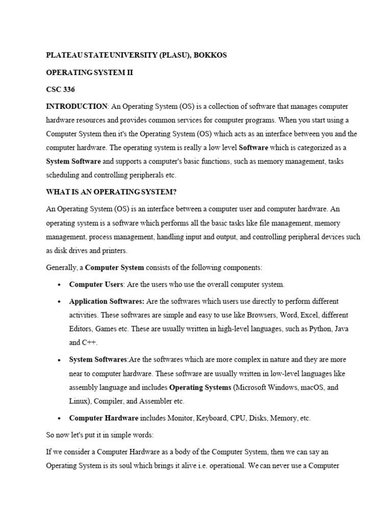 Understanding Operating Systems: Overview and Functions | PDF ...