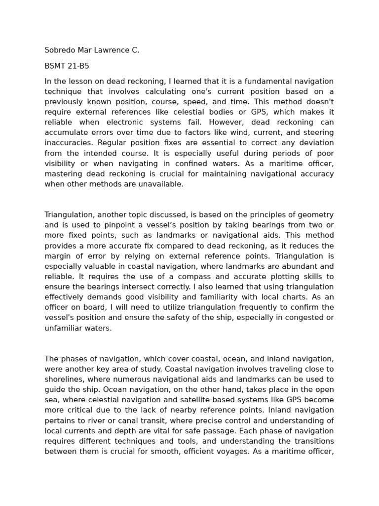 Nav 3 Last Activity | PDF | Navigation