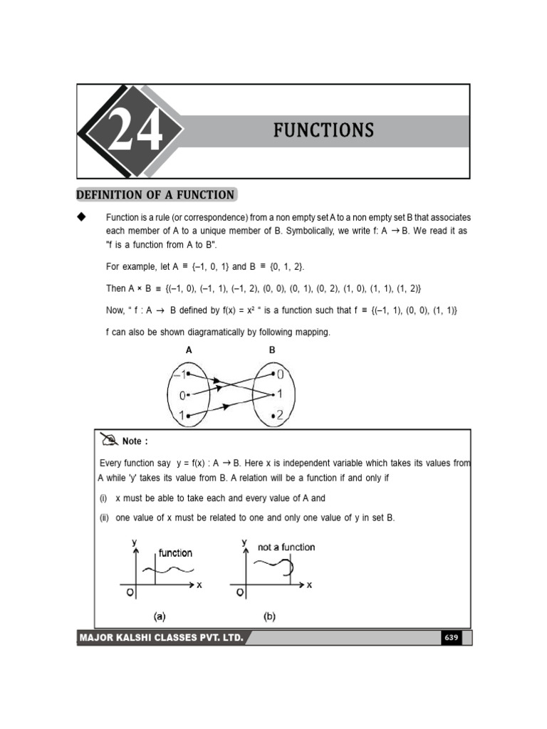 Functions for NDA/NA Mathematics | PDF | Function (Mathematics ...