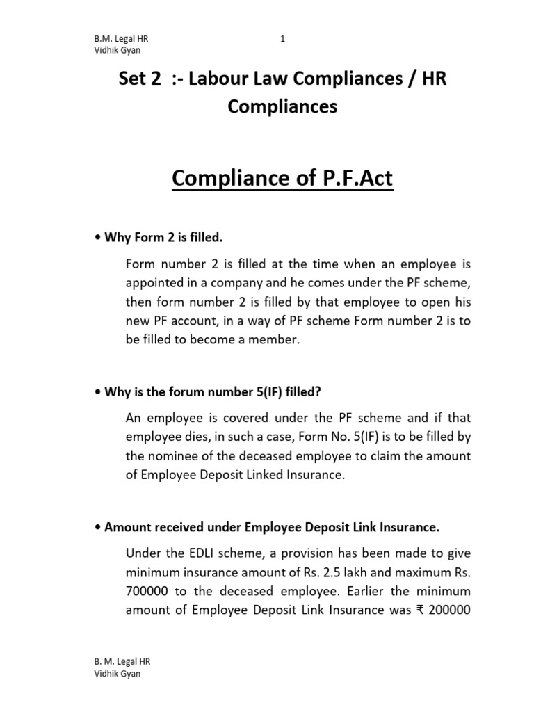 Part - 2 A Eglish - Labour Law Compliance | PDF | Employment | Salary