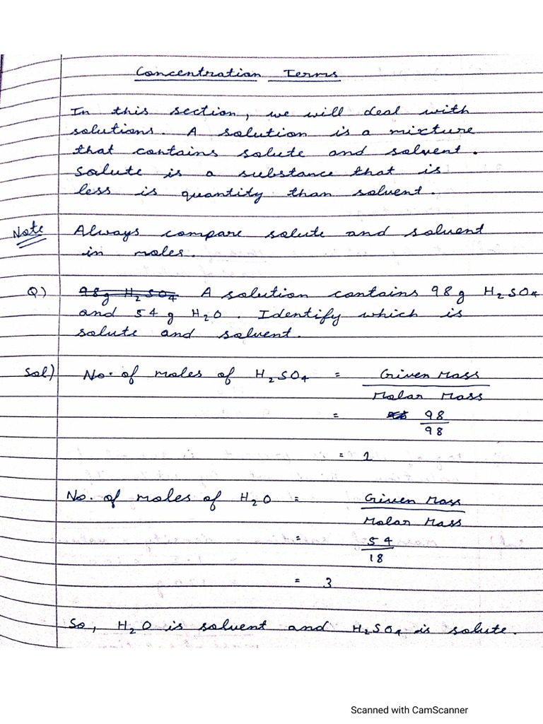 Concentration Terms | PDF