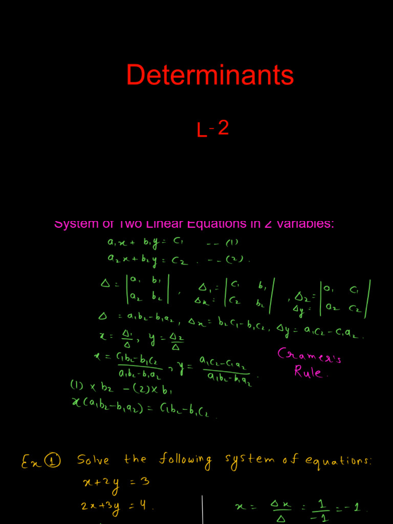 L-12 Determinants | PDF