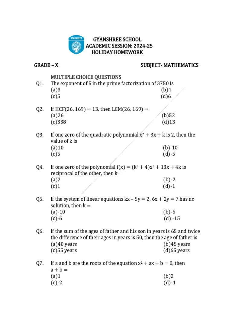 1-5 chapters Question Bank | PDF | Zero Of A Function | Quadratic Equation