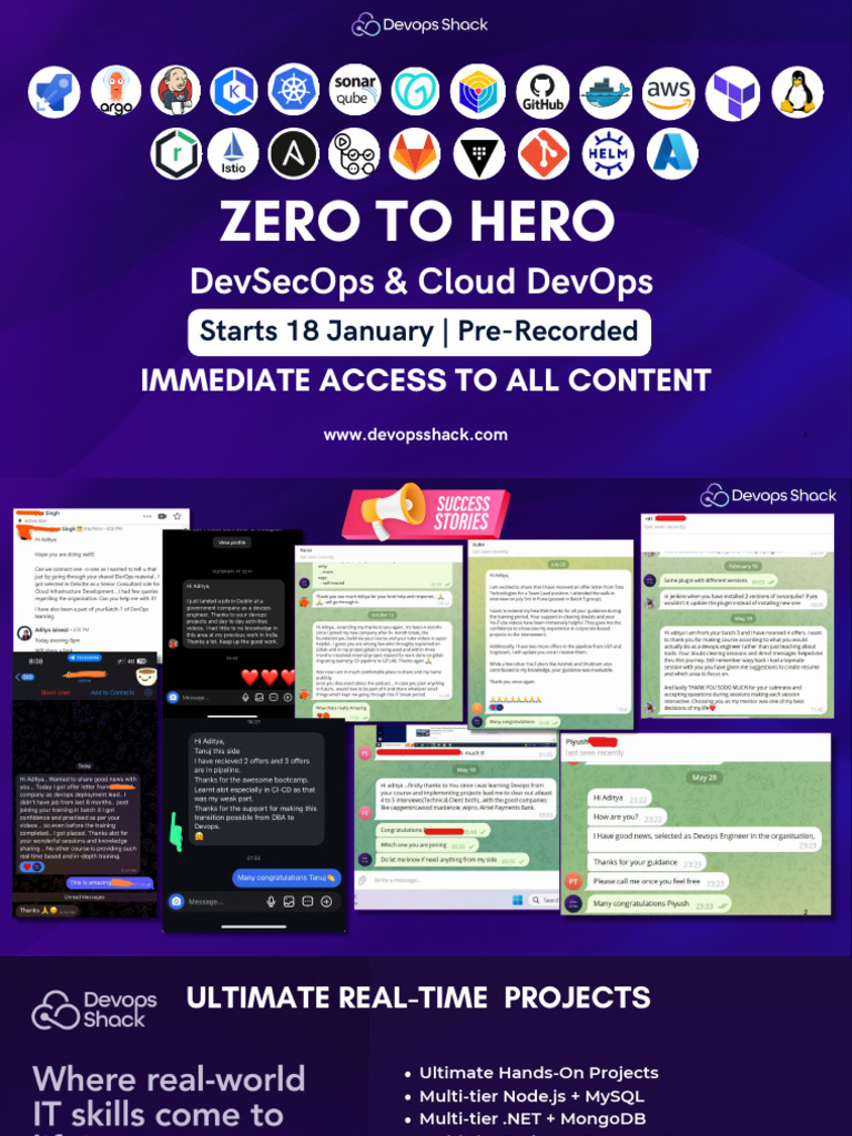 Zero To Hero DevSecOps & Cloud DevOps | PDF | Linux | Computer File