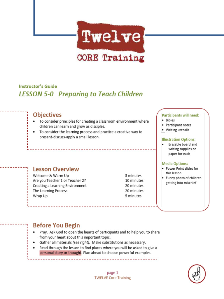 TWELVE Core Training Leaders Guide 25 | PDF