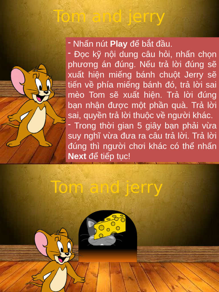 Powerpoint Game Tom and Jerry | PDF