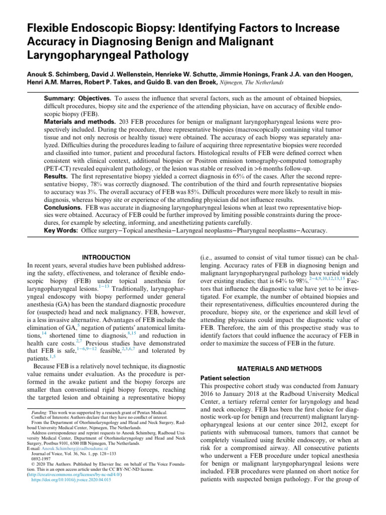 Endoscopic Biopsy Accuracy Factors | PDF | Biopsy | Pathology