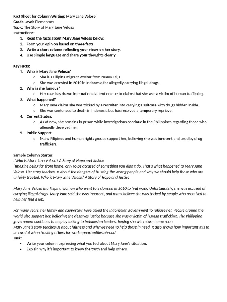 Fact Sheet For Column Writing2 | PDF