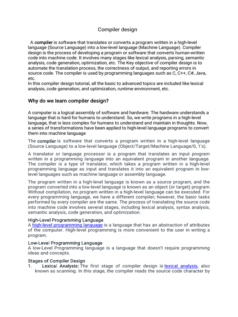 pcc 1 | PDF | Compiler | Programming