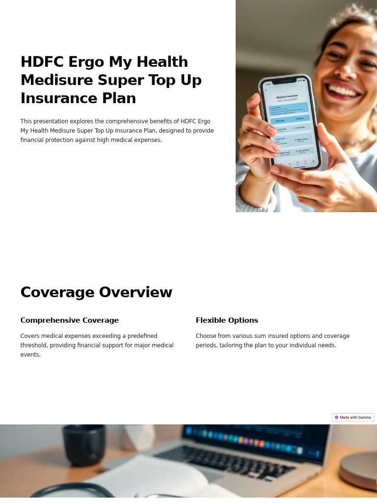 HDFC Ergo My Health Medisure Super Top Up Insurance Plans | PDF