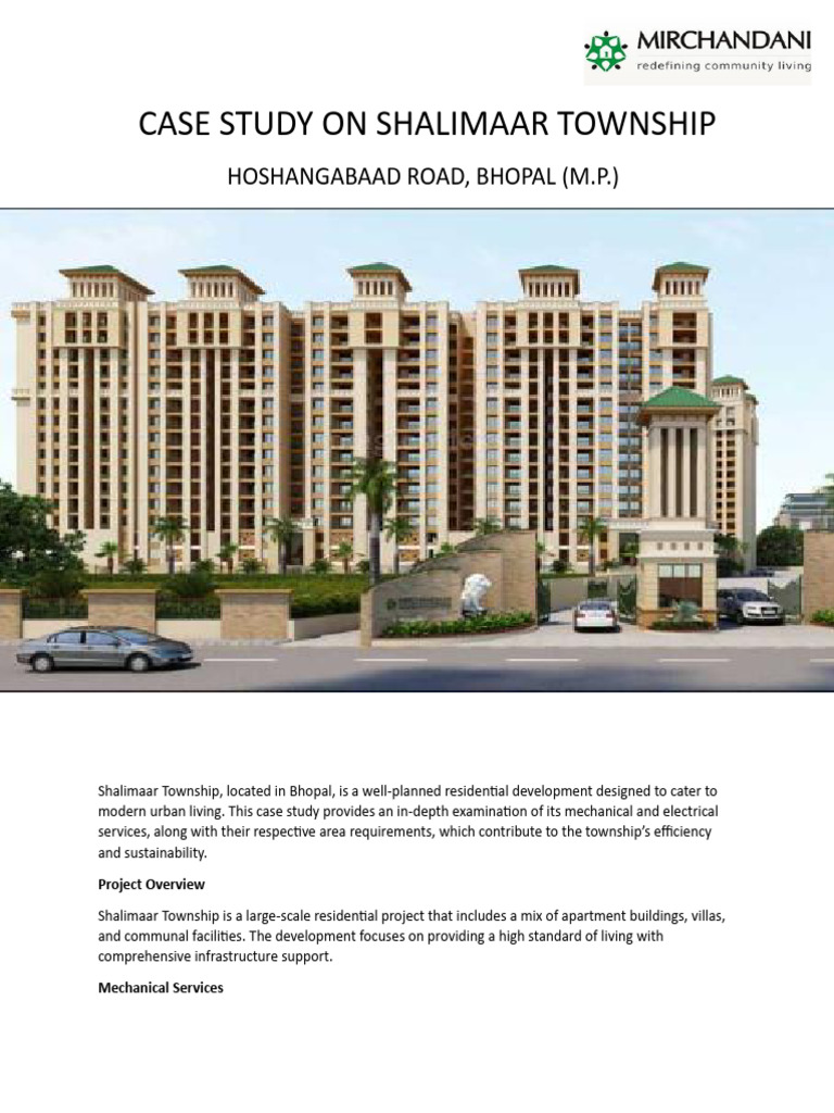 Case Study On Shalimaar Township | PDF | Electrical Substation ...